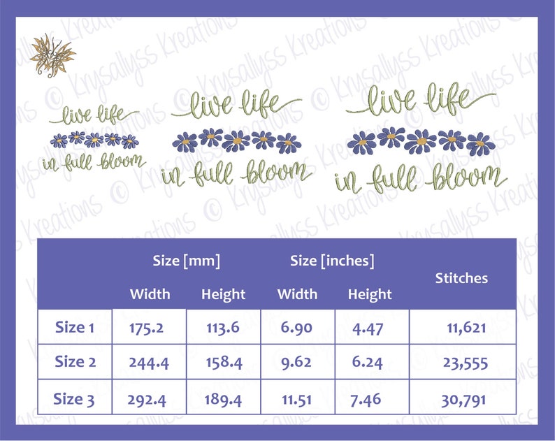 Live Life Machine Embroidery Design for Inspirational Adult Reading ...