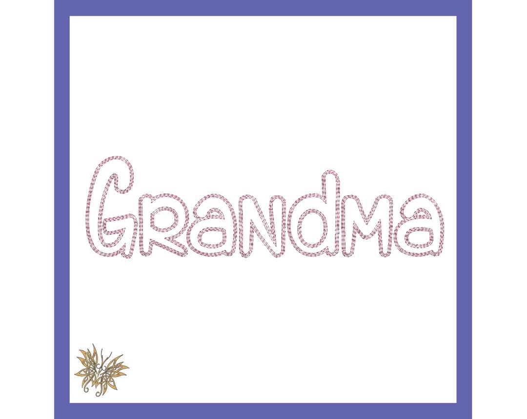 Grandma Machine Embroidery Design for T-shirts, Sweatshirts, Pillows, 1 ...