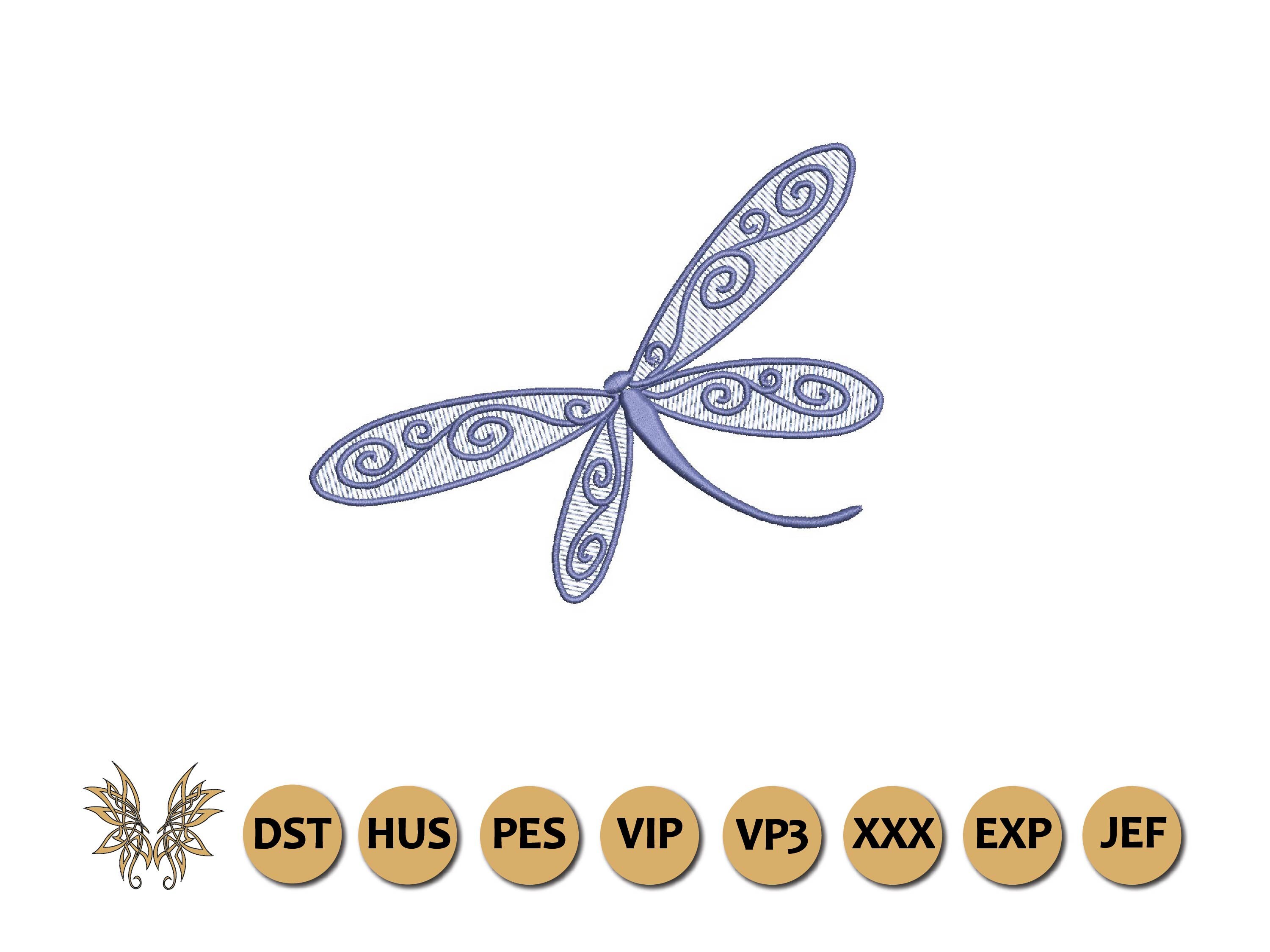 Dragonfly Embroidery Design Inspiration for Machine Reading | Etsy