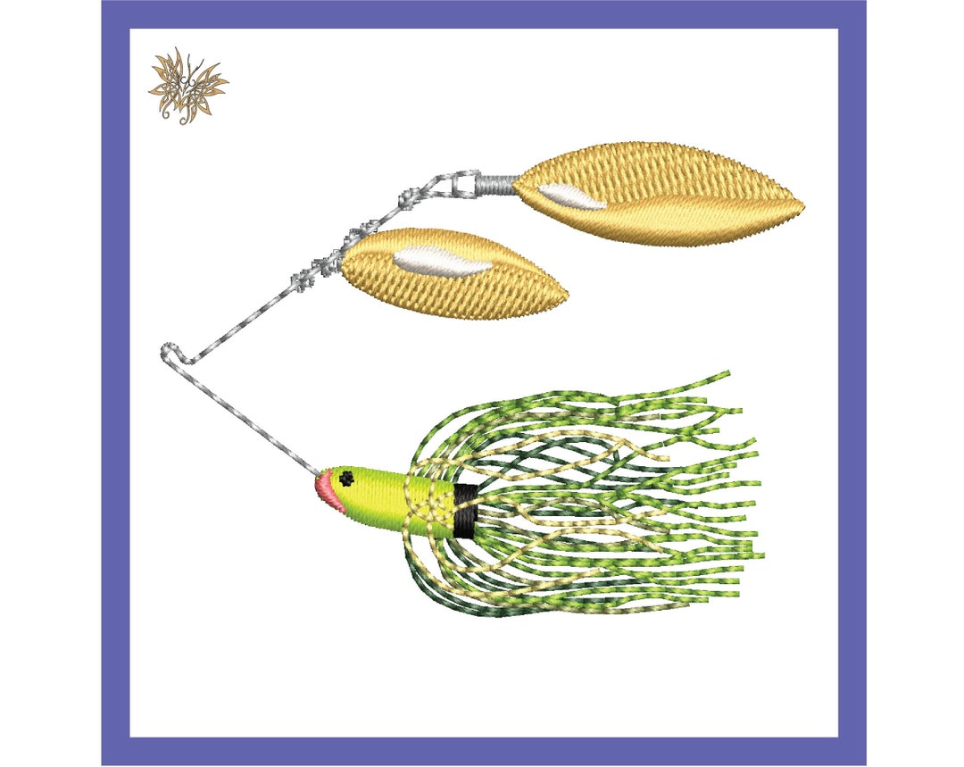 Fishing Lure Machine Embroidery Design for Father's Day, Husband or ...