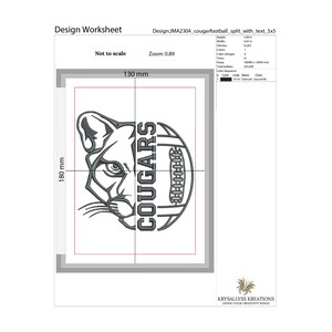 Cougars Football Machine Embroidery Design File. Stitches With Minimal ...