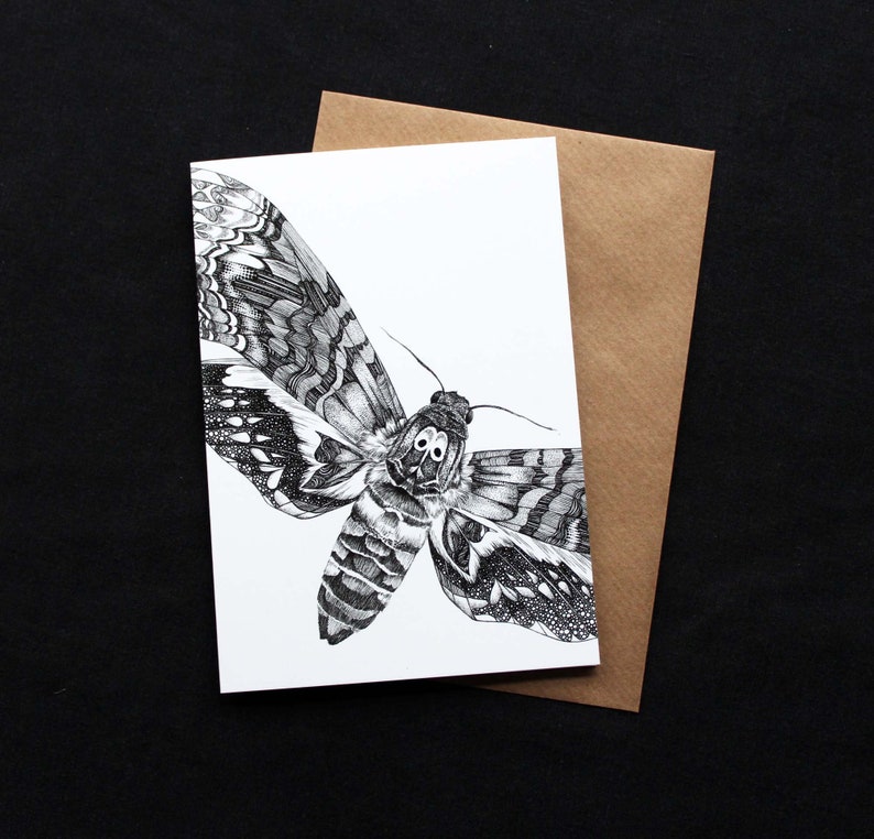 Moth Card - Etsy