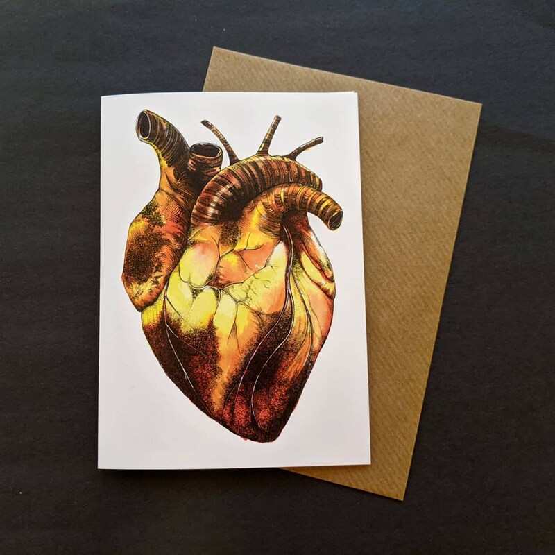Heart Card - Etsy