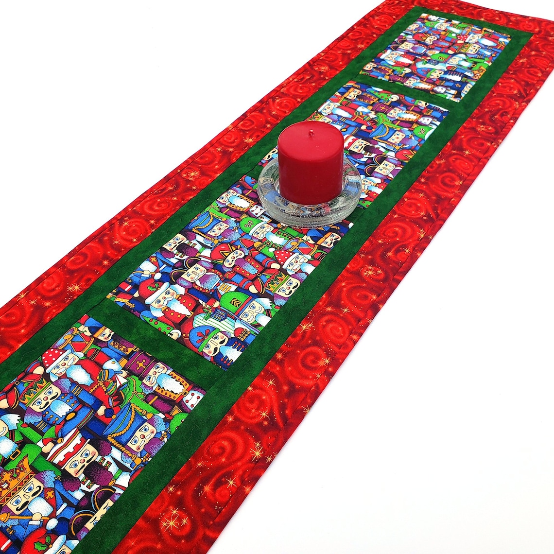 Nutcracker Table Runner: Quilted Christmas Table Runner With - Etsy