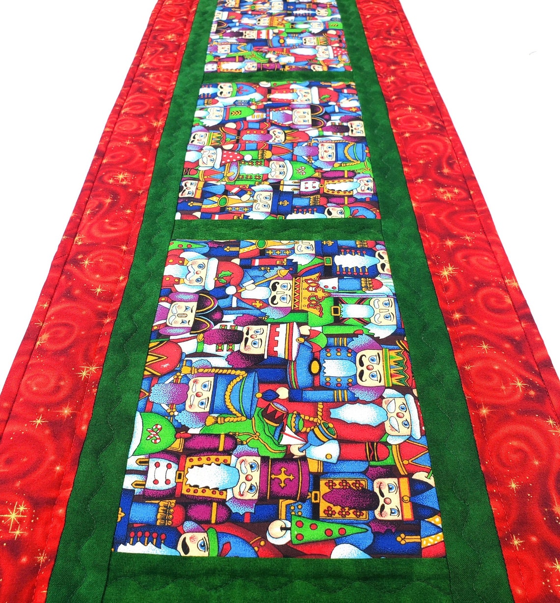 Nutcracker Table Runner: Quilted Christmas Table Runner With - Etsy