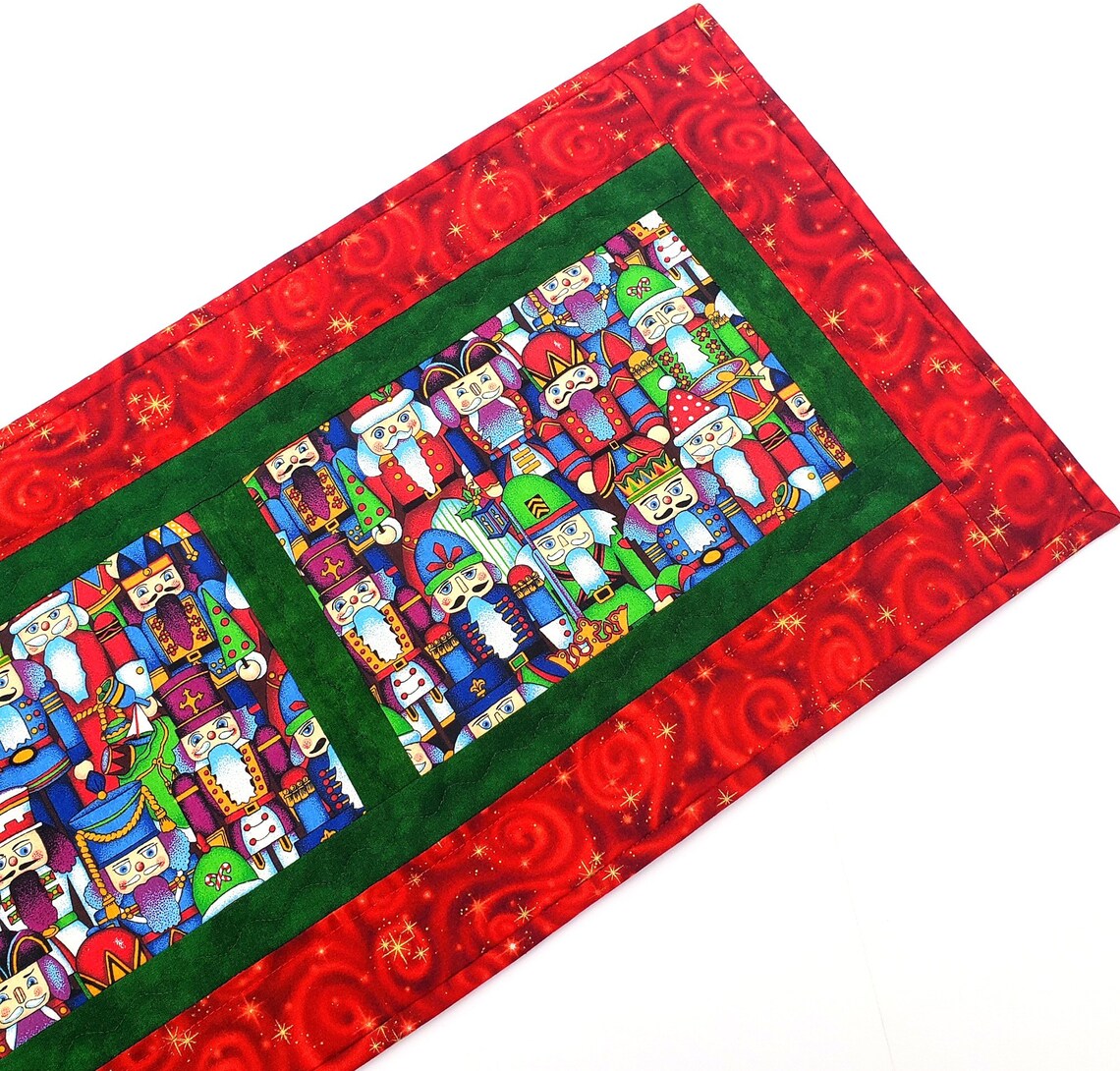 Nutcracker Table Runner: Quilted Christmas Table Runner With - Etsy