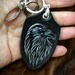 Tooled Leather Raven Key Holder Hand Tooled Leather Key Fob - Etsy