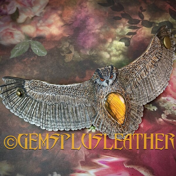 Leather Owl - Etsy