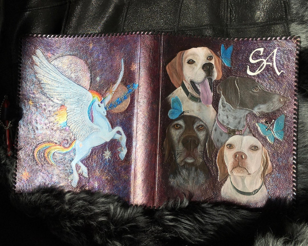 Tooled Leather Fantasy Notebook / Notepad / Daily Planner Cover ...