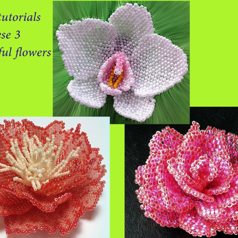 Beaded Flowers - Etsy