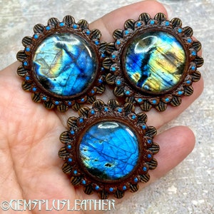 Horse Tack Conchos - Horse Tack Accessories - Set of Matching Tooled ...