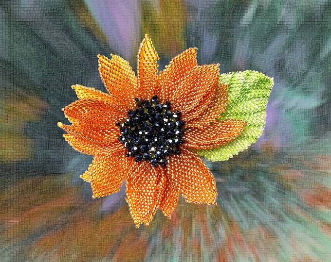 Pattern With Photos for Peyote Beaded Rose - How to Bead a Rose ...