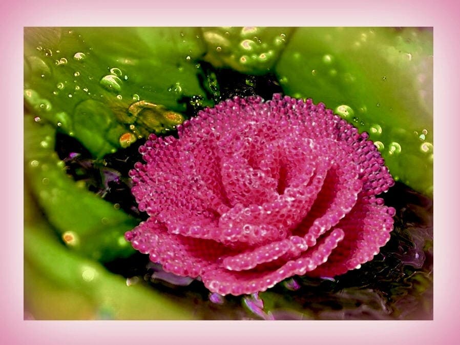 Pattern with photos for peyote beaded rose how to bead a | Etsy