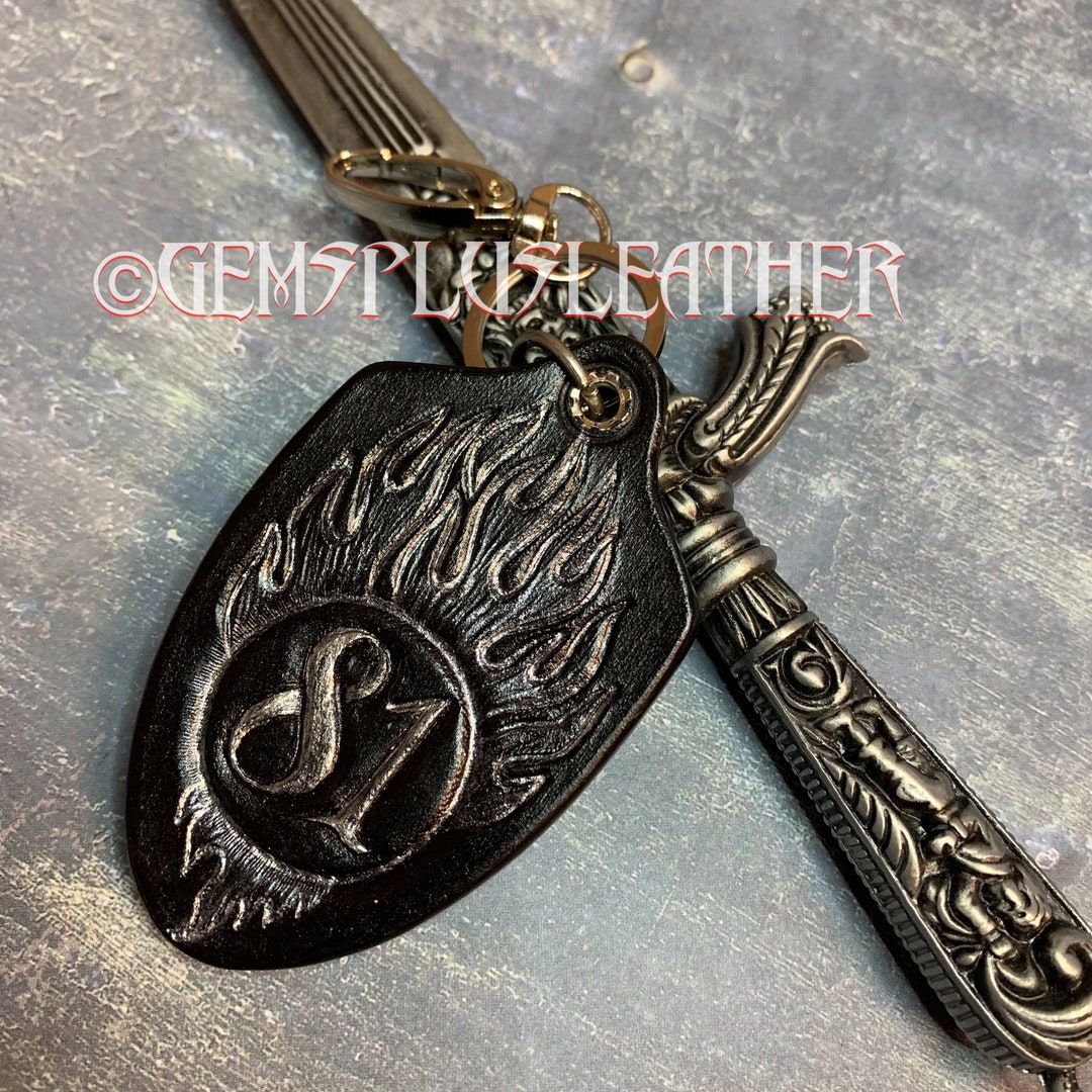 Raven Key Holder - Hand Tooled Leather Key Fob - Original Artisan Gift ...