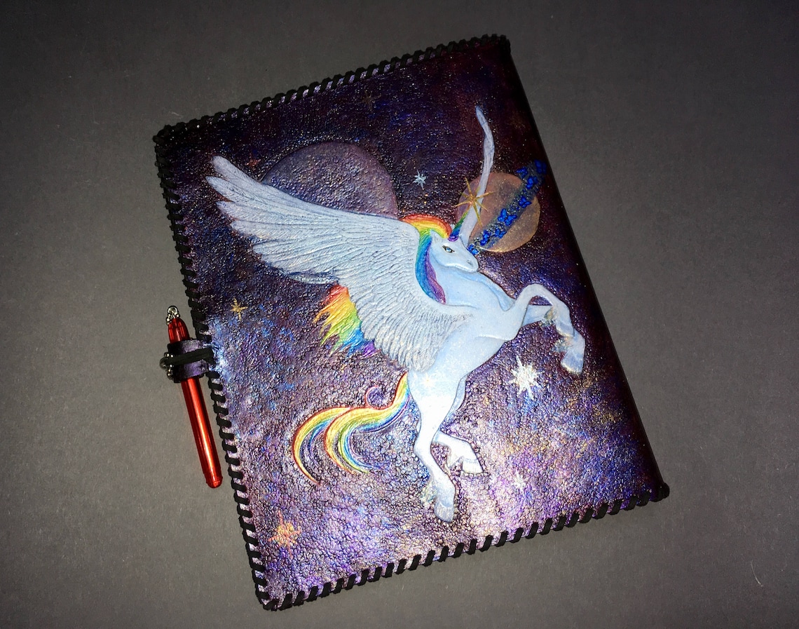 Tooled Leather Fantasy Notebook / Notepad / Daily Planner - Etsy