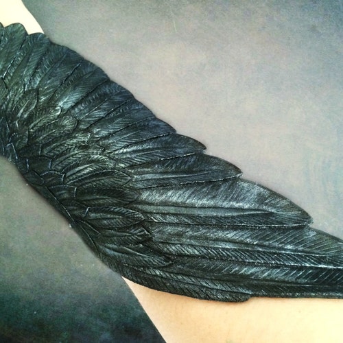 Tooled Leather Eagle Wing Cuff Hand Tooled Leather Winged - Etsy Canada