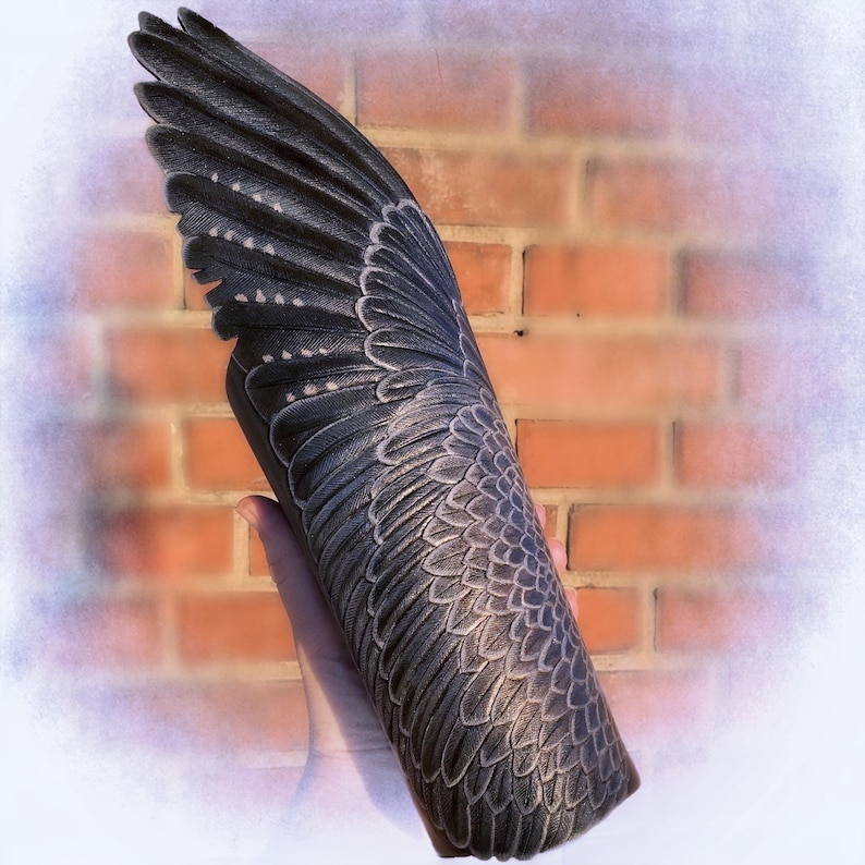 Hand Tooled Leather Falcon Wing Bracers: Cosplay / Carnival Costume - Etsy