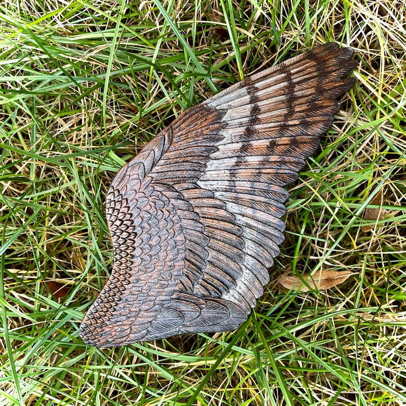 Owl Wing Shaped Tooled Leather Cuff Bracelet Hand Tooled | Etsy