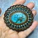 Hand Tooled Leather Concho With a Natural Gemstone Natural - Etsy