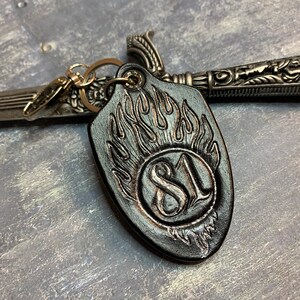 Raven Key Holder - Hand Tooled Leather Key Fob - Original Artisan Gift ...