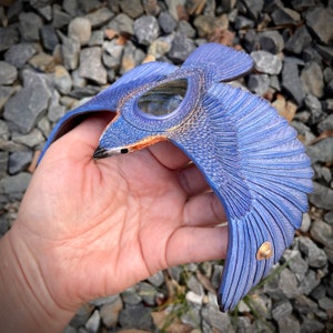 Bluebird Bracelet Hand Tooled and Hand Painted Leather Bluebird Cuff ...