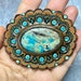 Hand Tooled Leather Concho With a Natural Gemstone Natural - Etsy