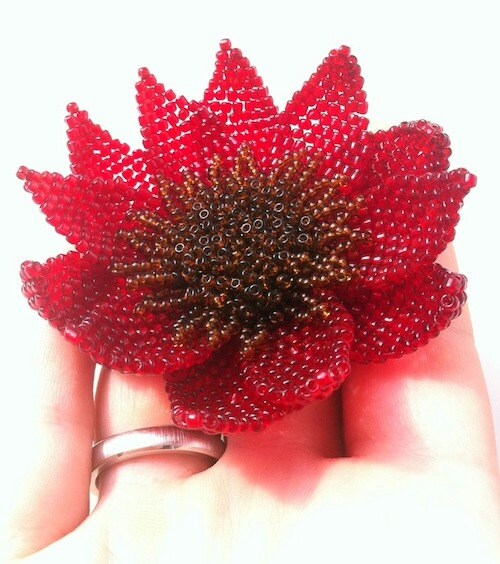 Pattern & Tutorial for Beaded Lotus / Water Lily DIY Artisan - Etsy