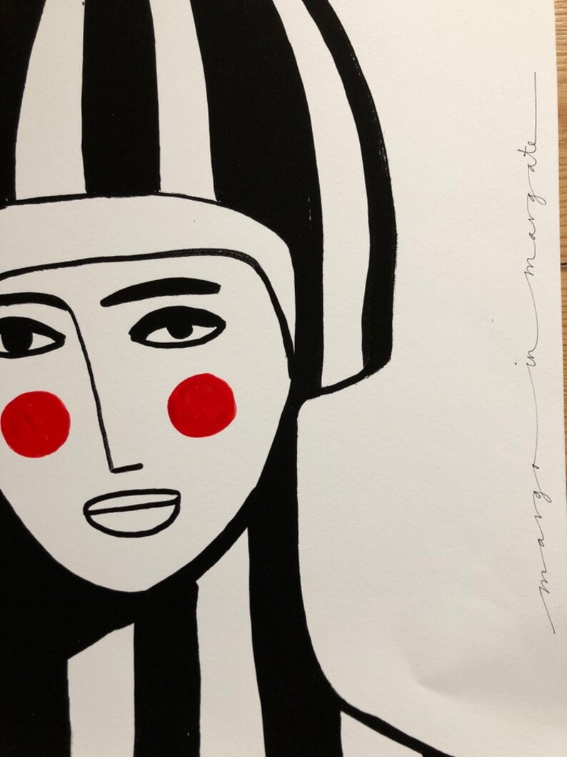 40x50 Print. Lady in a Hum Bug Hat - Etsy