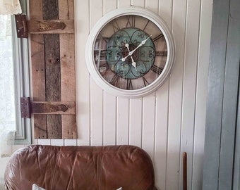 Large Farmhouse Wall Clock - Etsy