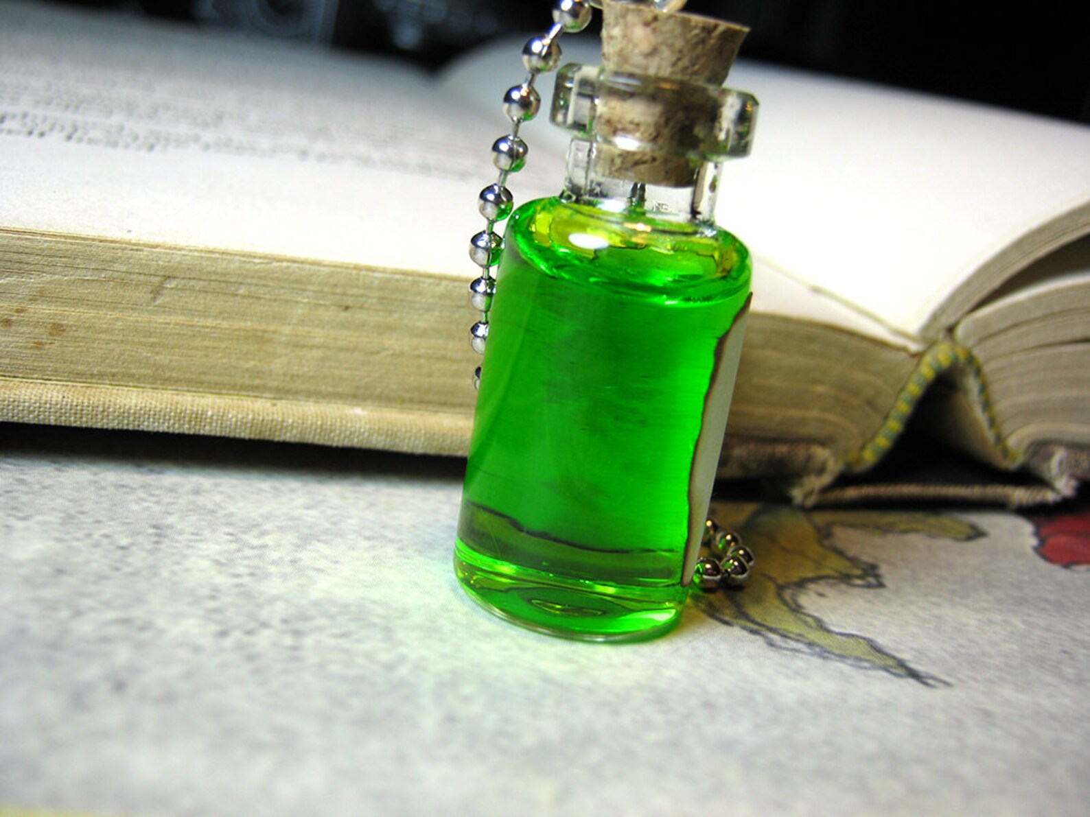 Embalming Fluid 2ml Glass Bottle Necklace Charm Cork Pendant - Etsy