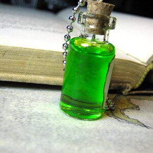 Embalming Fluid 2ml Glass Bottle Necklace Charm Cork Pendant Vial ...