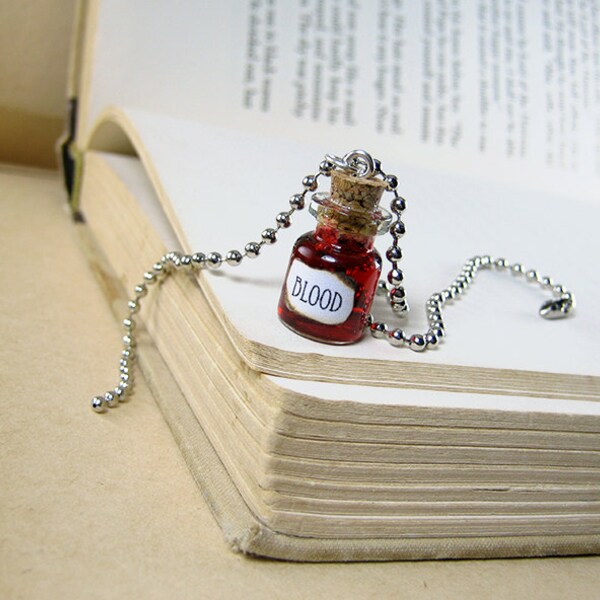 Vile of Blood Necklace - Etsy