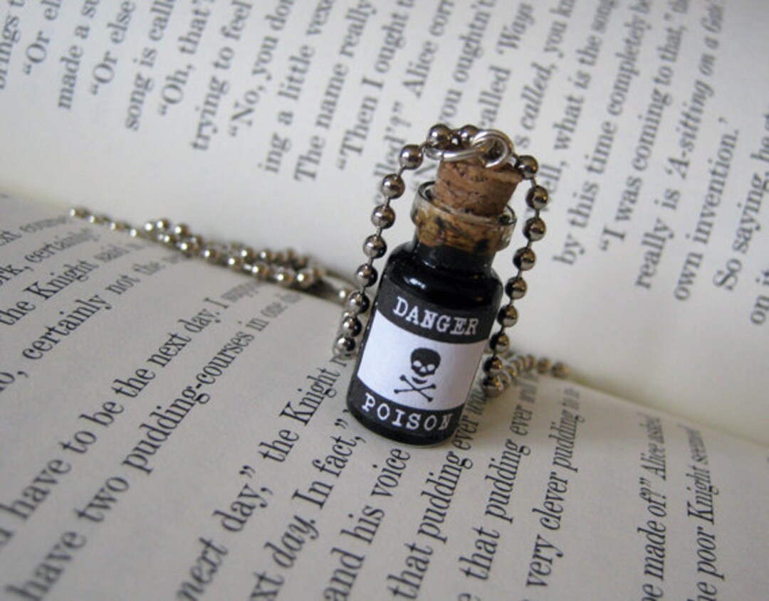 Poison 1ml Glass Bottle Necklace Charm Vial Pendant - Etsy