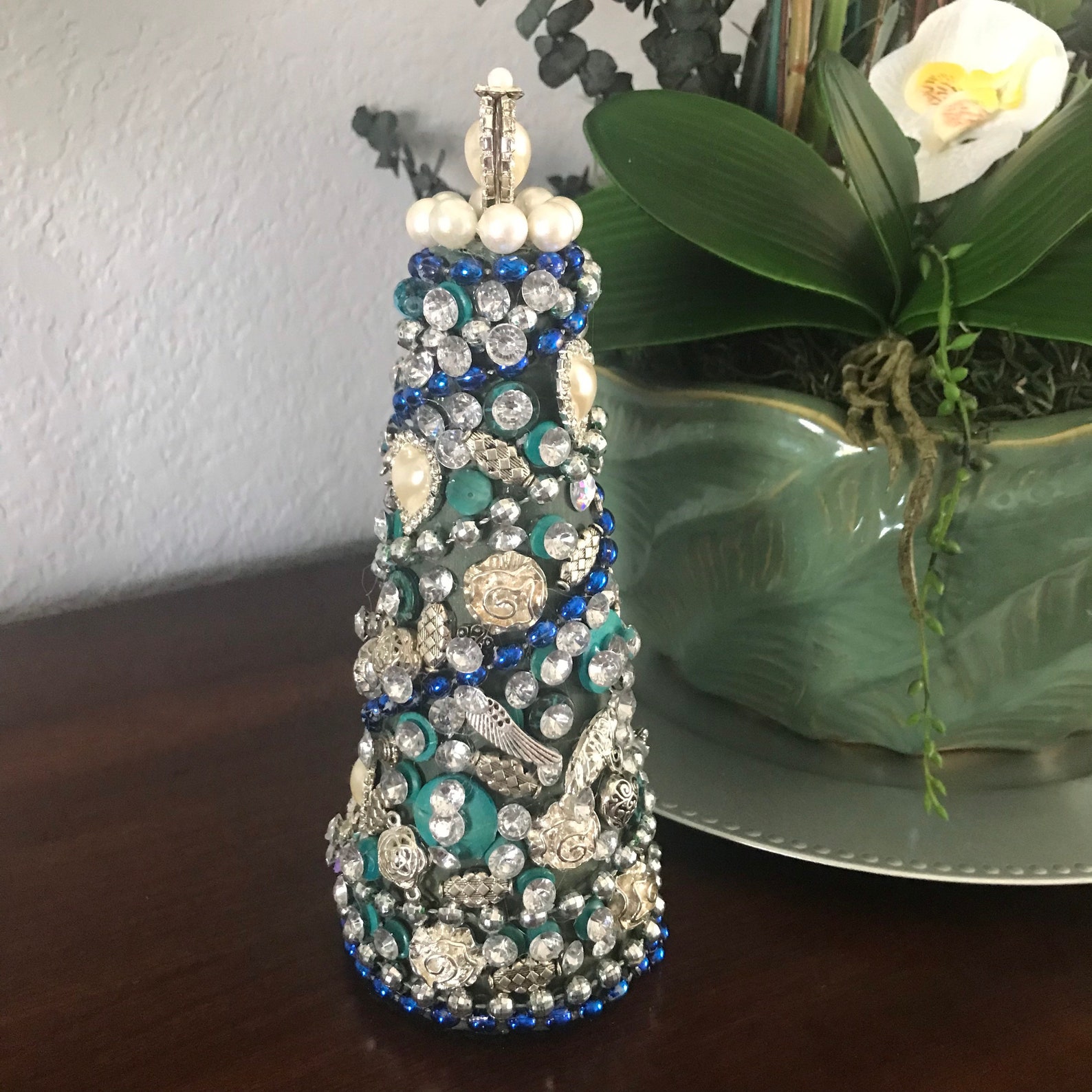 Jeweled Christmas Tree Holiday Decor OOAK Gift Home Décor House Gift ...