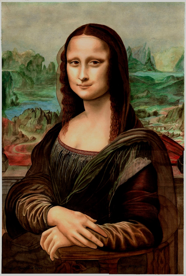 Mona Lisa A Leonardo Davinci Reproduction Etsy