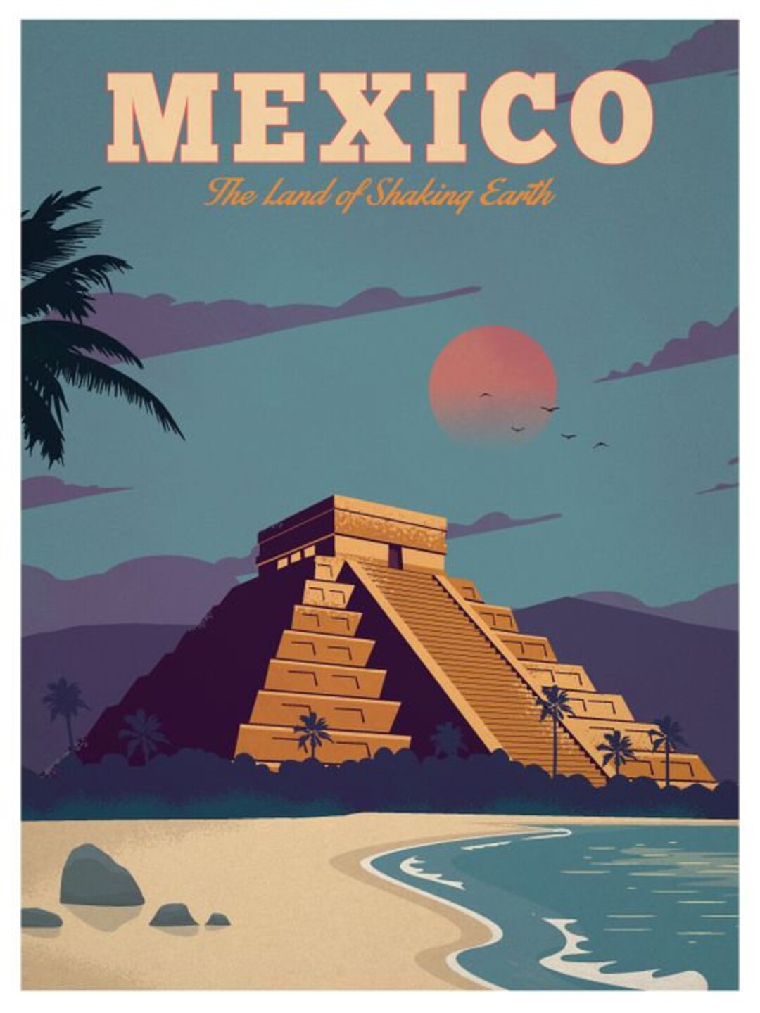 Mexico Vintage Travel Poster, Art Prints, Travel Print, Art Gifts ...