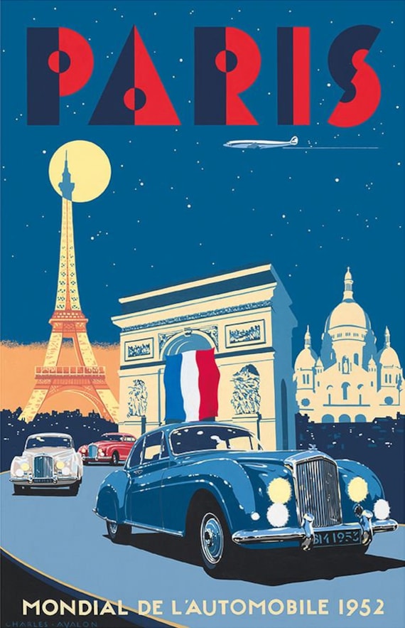 Paris Vintage Travel Poster Art Prints Travel Print Art - Etsy Paris Vintage Travel Poster Art Prints Travel Print Art - Etsy