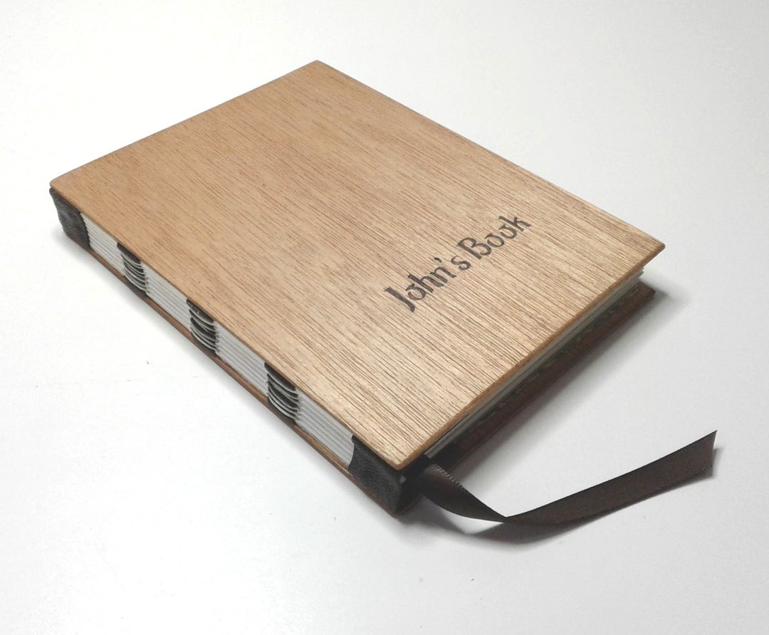 Personalized Custom Hand-engraved Blank Book With Wood - Etsy