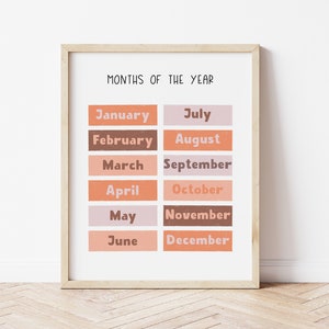 Months of the Year Printable, Educational Posters, Months of the Year ...