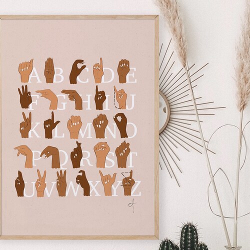 American Sign Language Poster Educational Printable ASL - Etsy