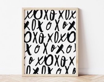 Xs and Os Art Print - Etsy