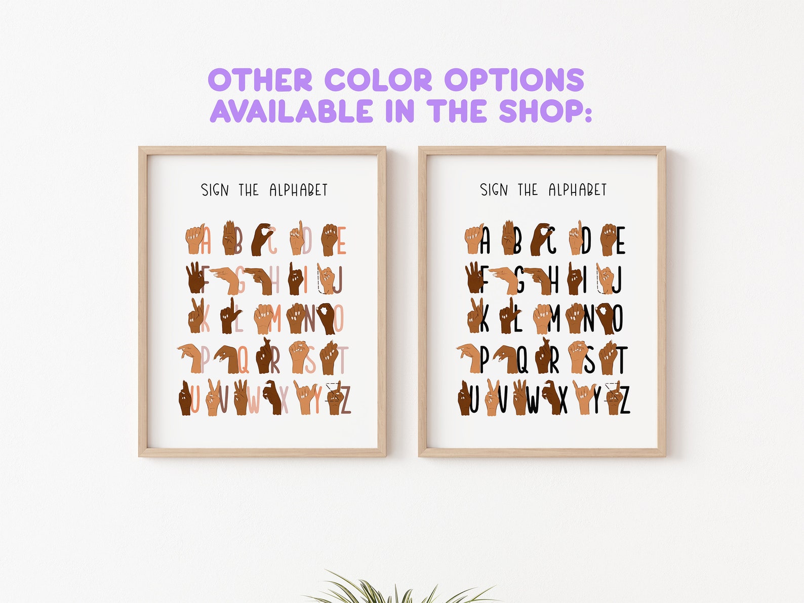 ASL Poster, American Sign Language Poster, Sign Language Alphabet Art ...