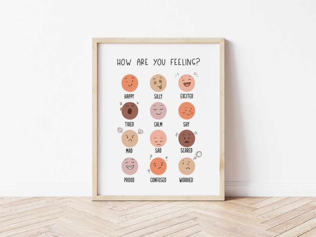 Boho Feelings Chart Emotions Print Colorful Feelings Poster - Etsy ...