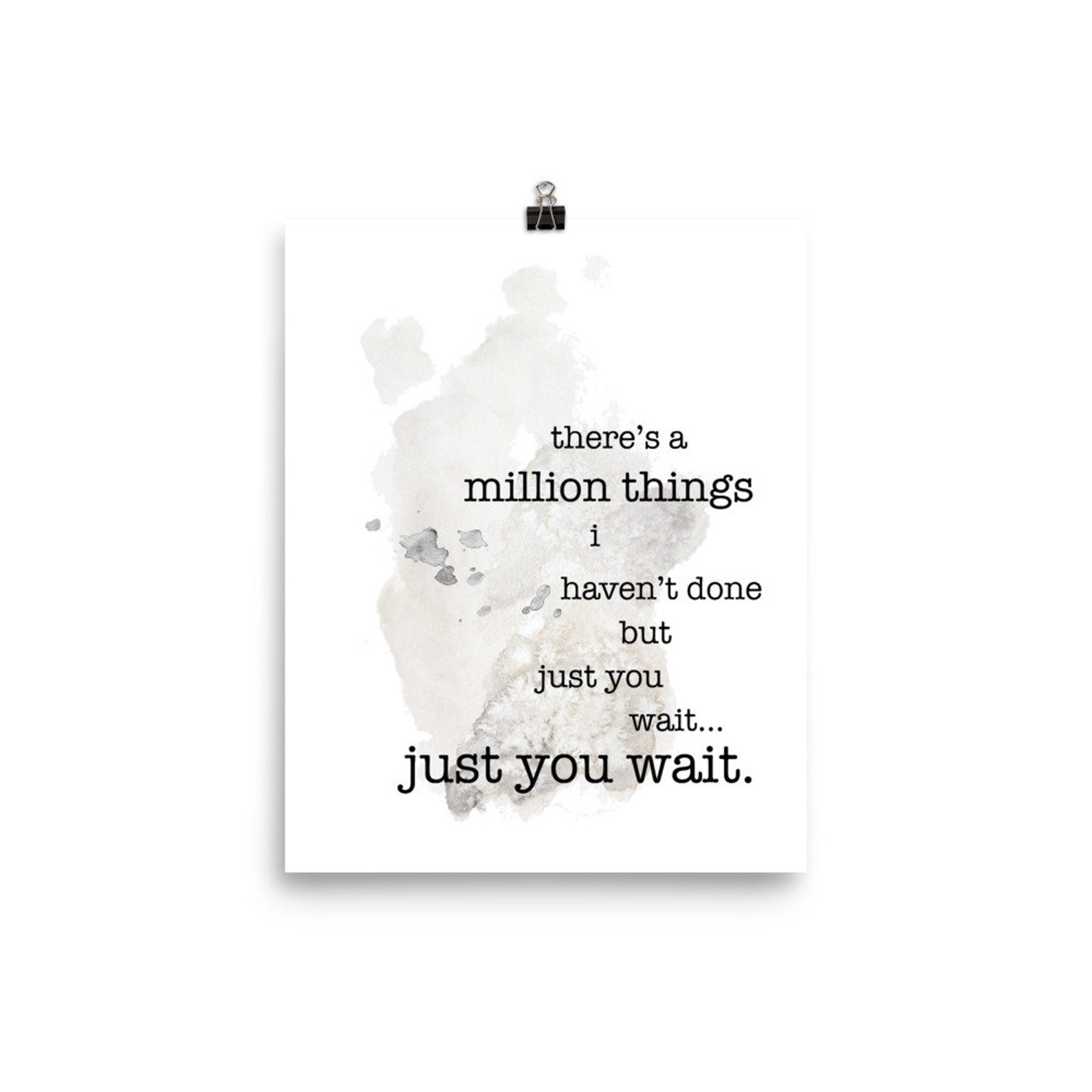 Printable Hamilton Musical Just You Wait Print Million | Etsy