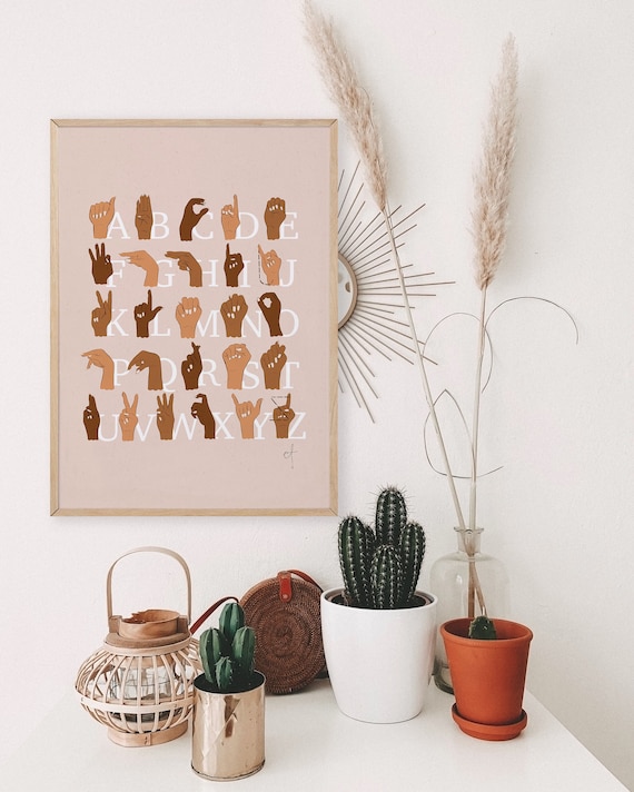 ASL Poster American Sign Language Poster Sign Language - Etsy