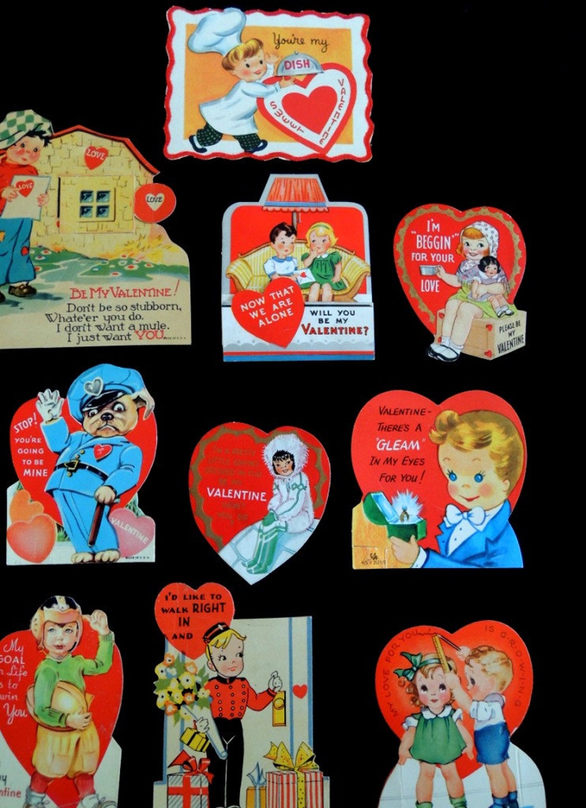Antique Valentines - Set of 20 - Charming and Adorable - Good Used ...