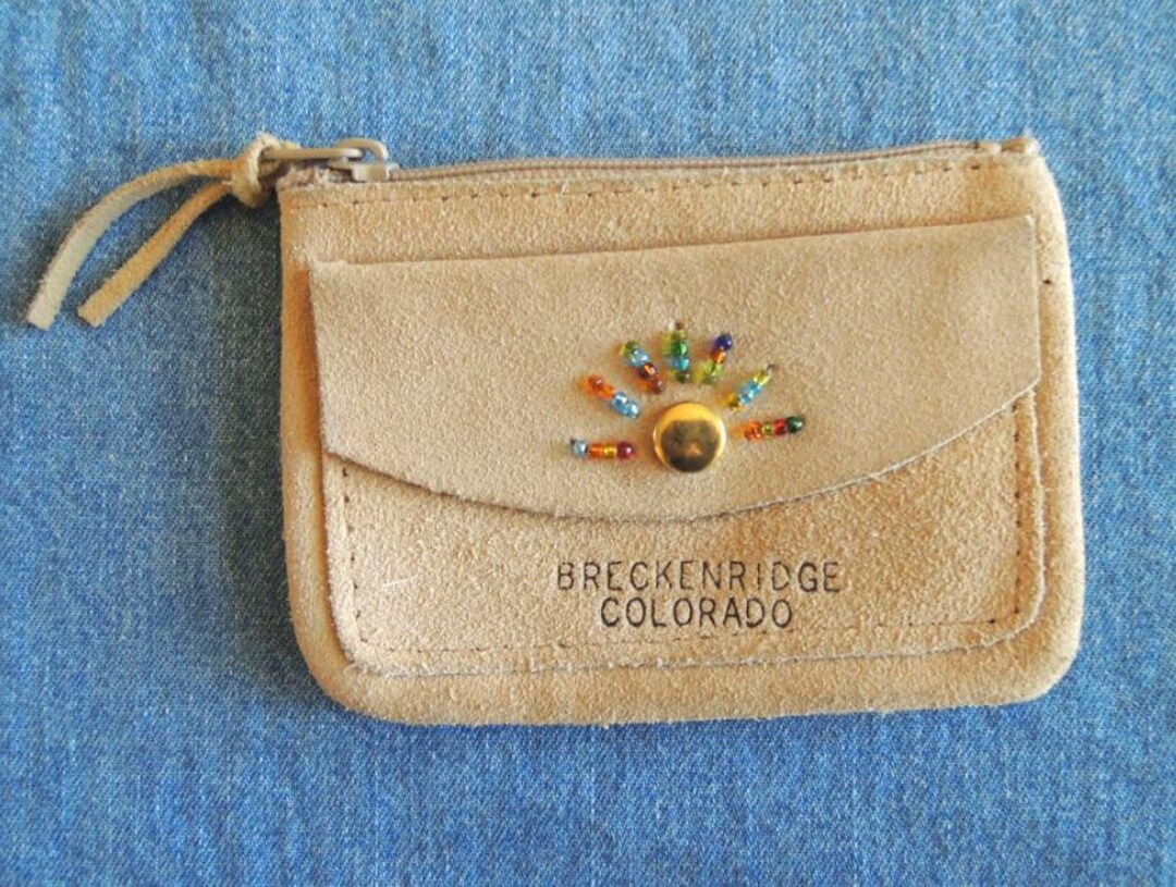 Souvenir Suede Coin Purse From Breckenridge, Colorado - 1960s ...