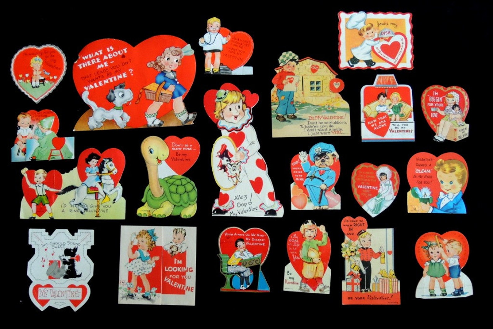 Antique Valentines - Set of 20 - Charming and Adorable - Good Used ...