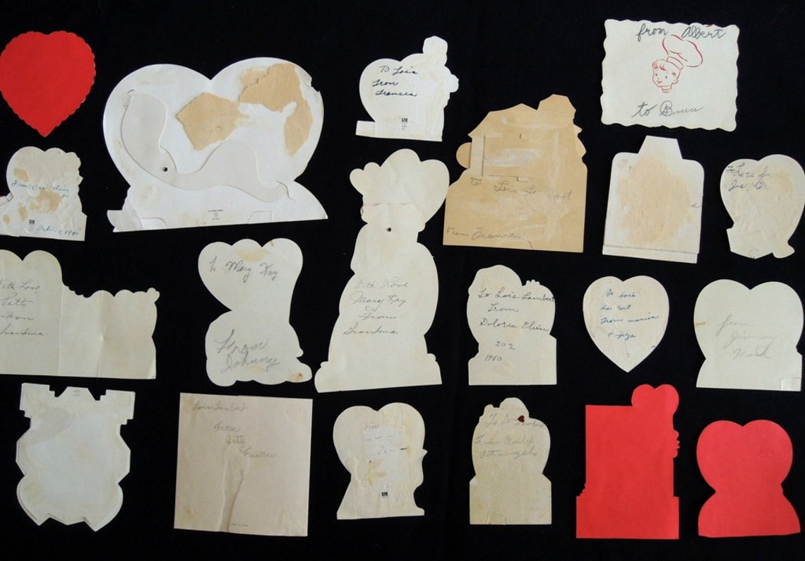 Antique Valentines - Set of 20 - Charming and Adorable - Good Used ...