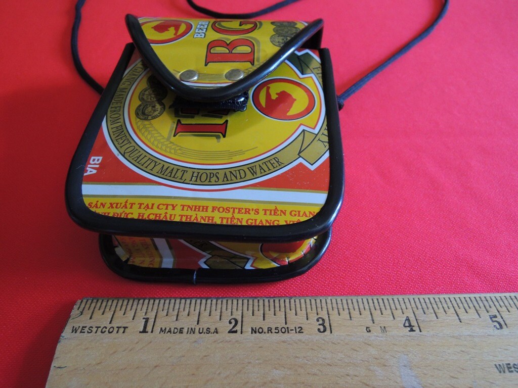 Recycled BGI Beer Can Purse/carrier With Adjustable Cord - 1980s ...